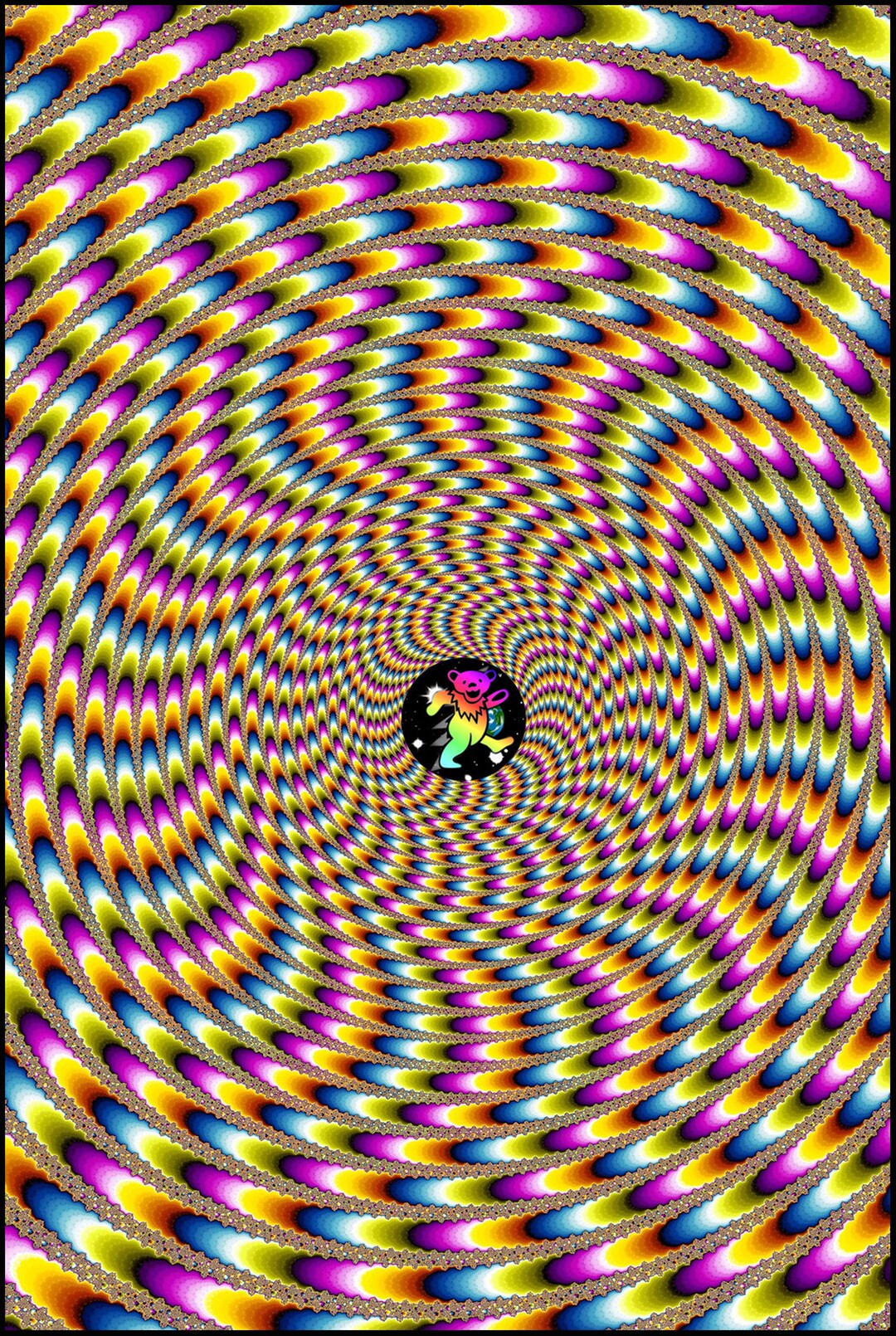 Motion Illusion Grateful Dead Dancing Bear in Space Psychedelic ...