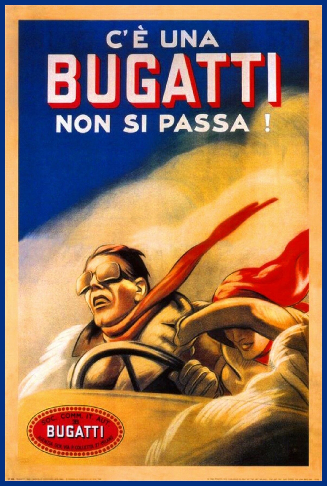 1922 Bugatti Auto Metal Sign Advertising Print on Aluminum 12 X 8 (NEW ...