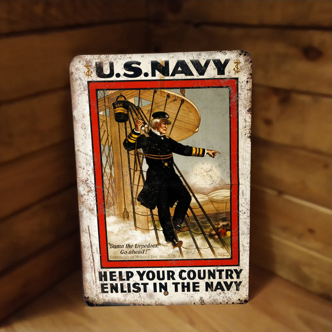 Vintage Style WW1 Recruitment Poster With First US Navy | Etsy