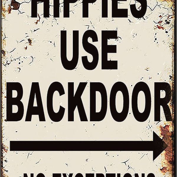 Back Door Sign - Etsy