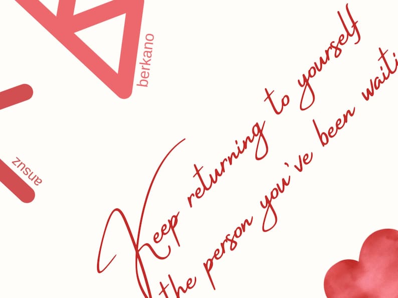 Self Connection Affirmation Art | Rune Symbols Digital Bundle - Etsy