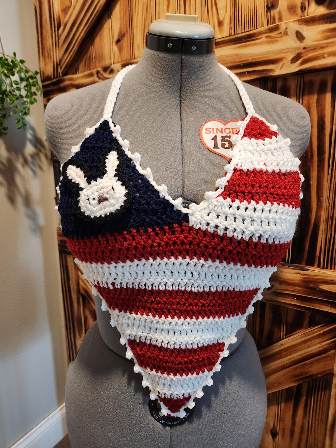 Handmade Crochet I Love Puerto Rico Halter Top: Bad Bunny Concert ...