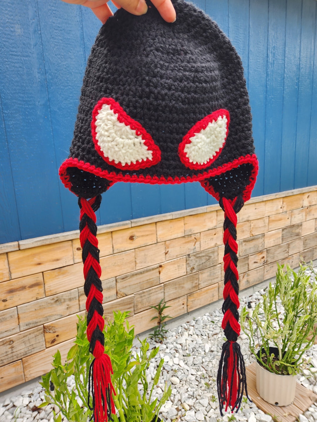 Handmade Crochet Miles Morales Beanie Inspired Across the Spider-verse ...