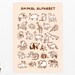 Animal Alphabet Print, Pastel ABC Poster, Kids Room Printable Wall Art ...