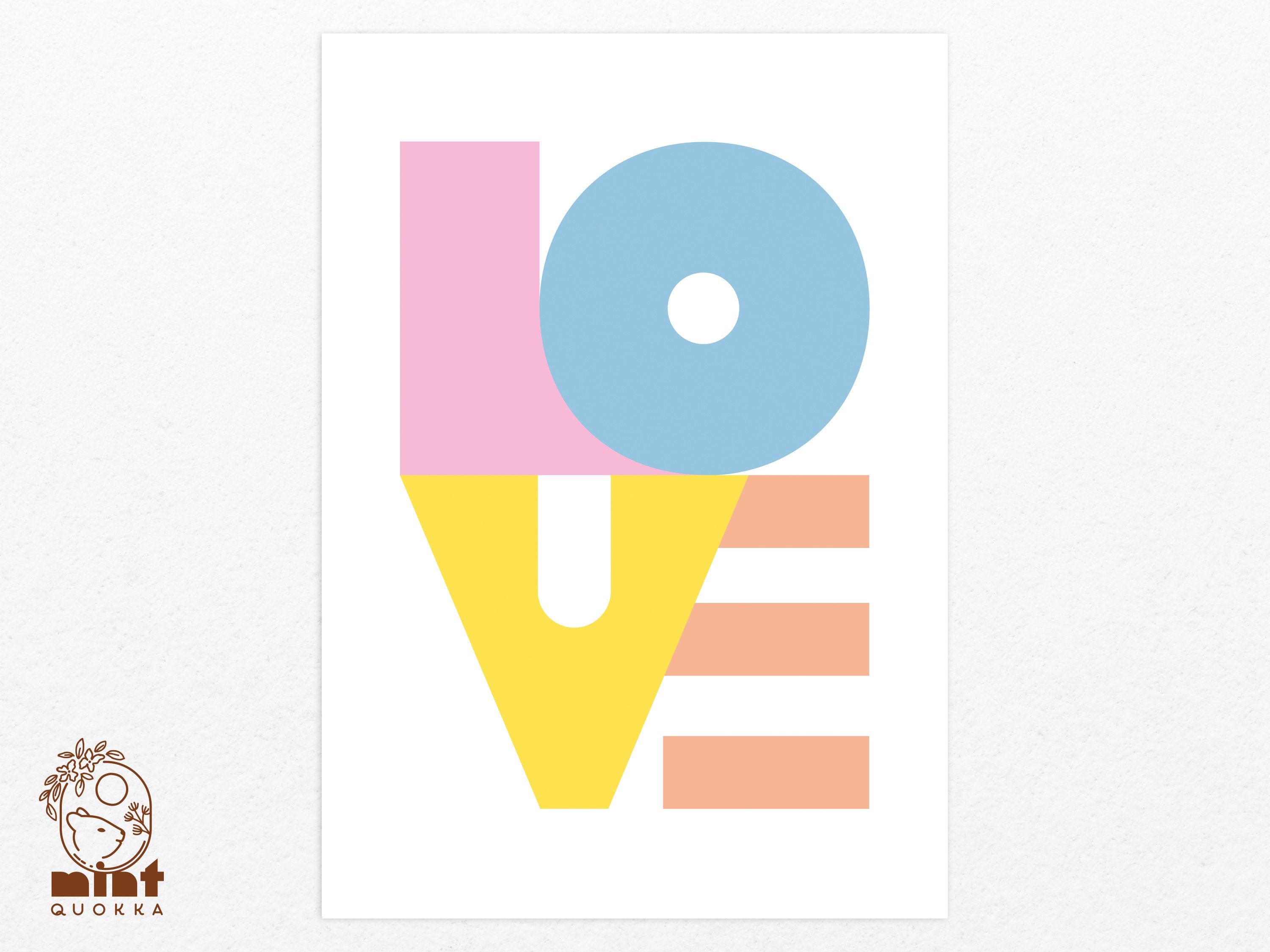 Printable Love Print, Modern Typography Art Poster, Boho Love Word Wall ...