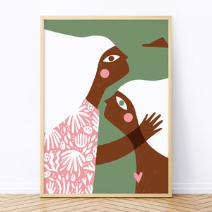 Women Illustration Printable Poster, Woman Feminist Print, Boho Girl ...