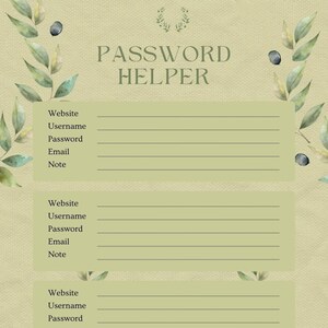 Password Tracker Password Log Password Keeper Password Organizer ...