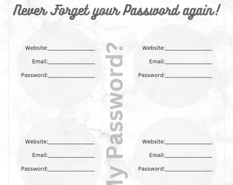 Password Tracker Password Log Password Keeper Password Organizer ...