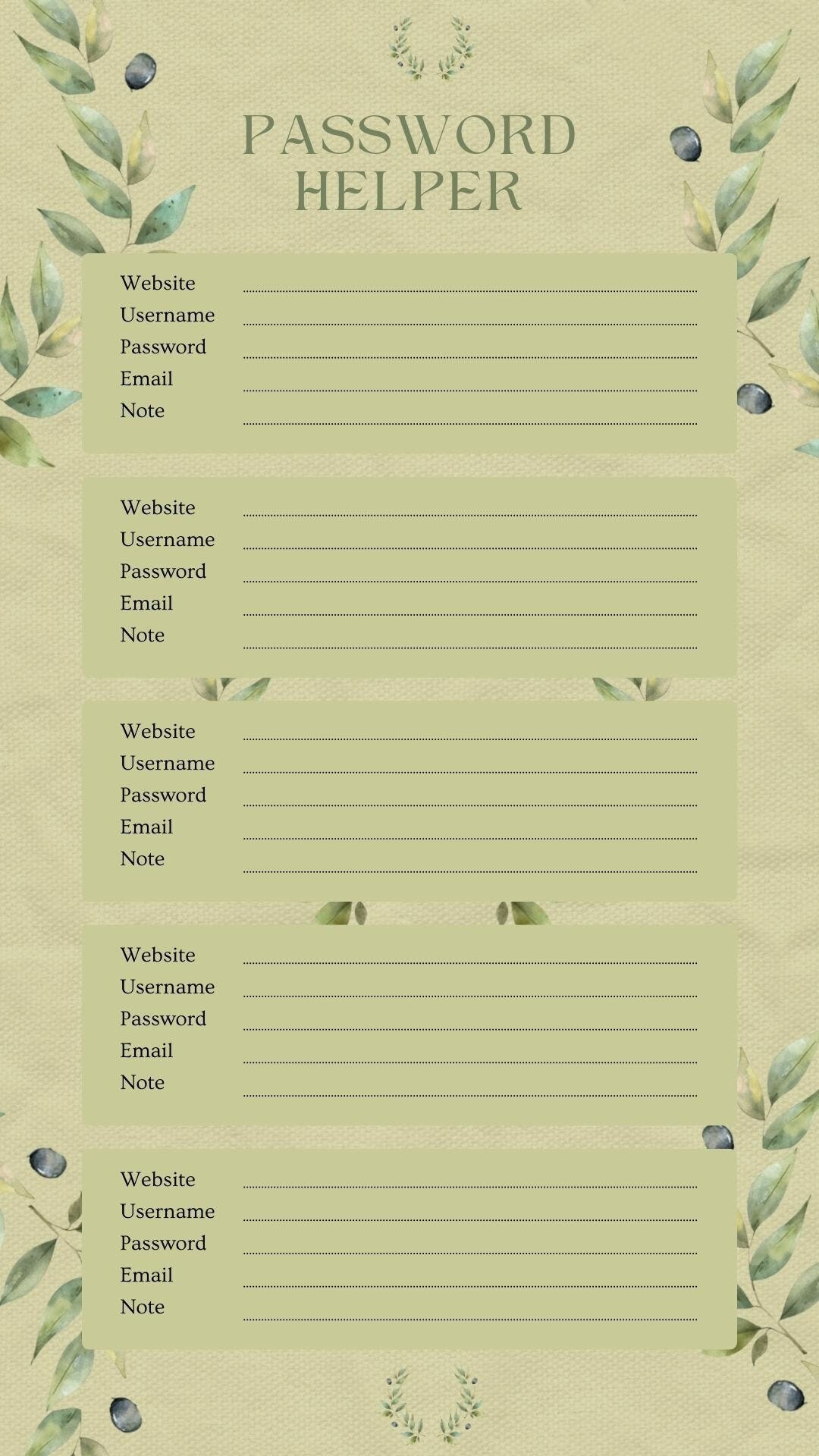 Password Tracker Password Log Password Keeper Password Organizer ...