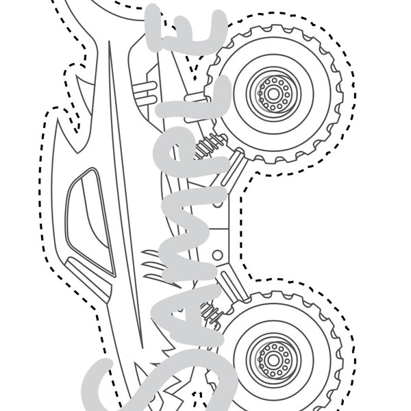 Monster Truck Cut Out - Etsy