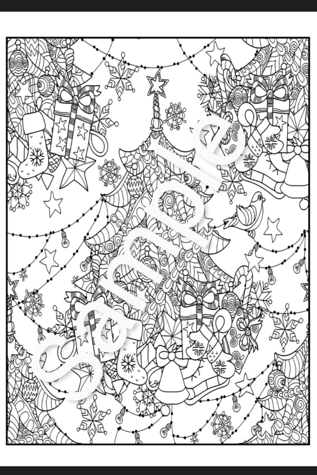 Christmas Theme 20 Pg Coloring Pages - Etsy