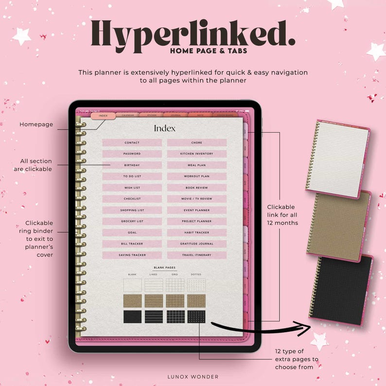 2025 HOTPINK Digital Planner (DATED) | Digital Planner | Goodnotes ...