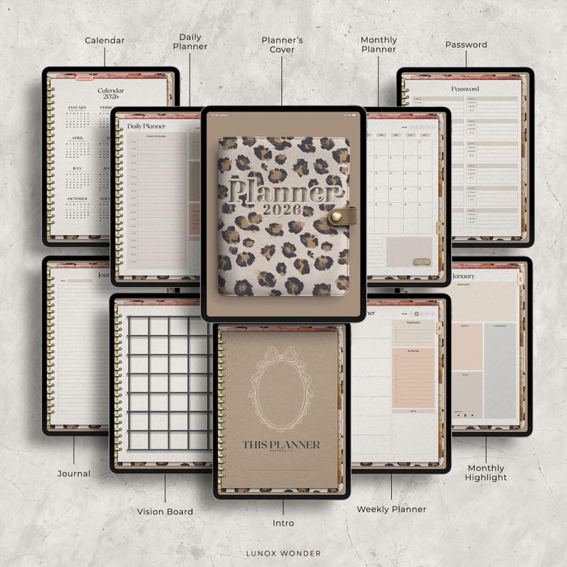 2026 LEOPARD Digital Planner (DATED) | Digital Planner | Goodnotes ...