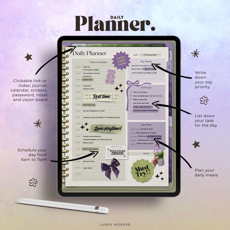 2026 UBE MATCHA Digital Planner (DATED) | Digital Planner | Goodnotes ...