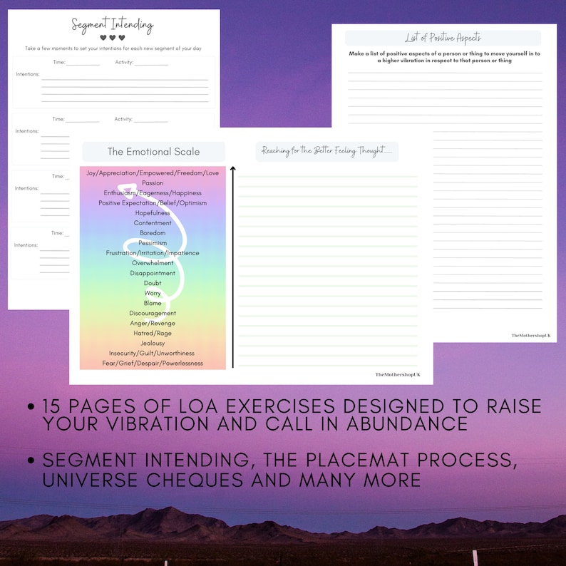 PRINTABLE Law of Attraction Bundle, LOA, Manifestation, Universe Cheque ...