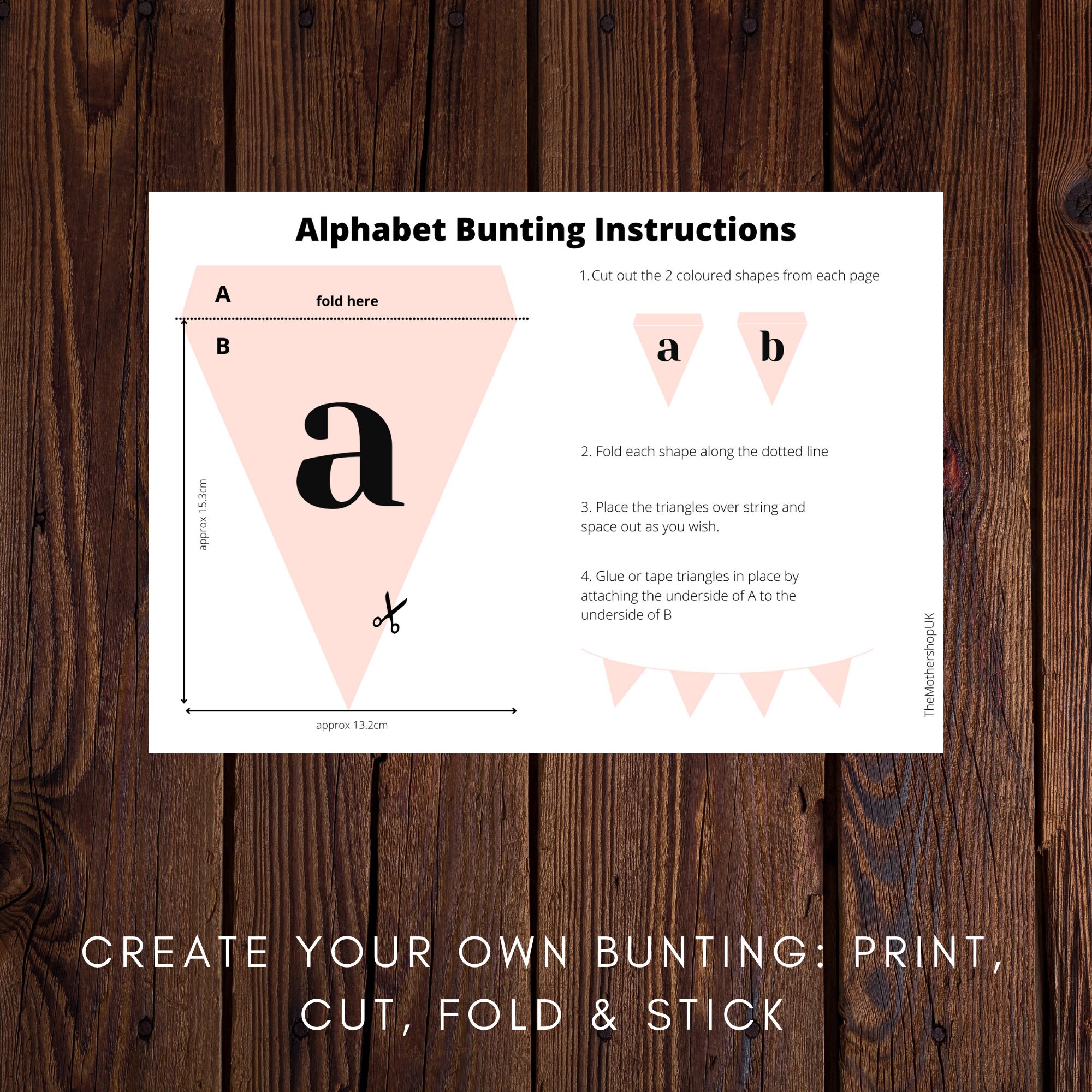 PRINTABLE Pink Alphabet Bunting Digital Alphabet Banner | Etsy