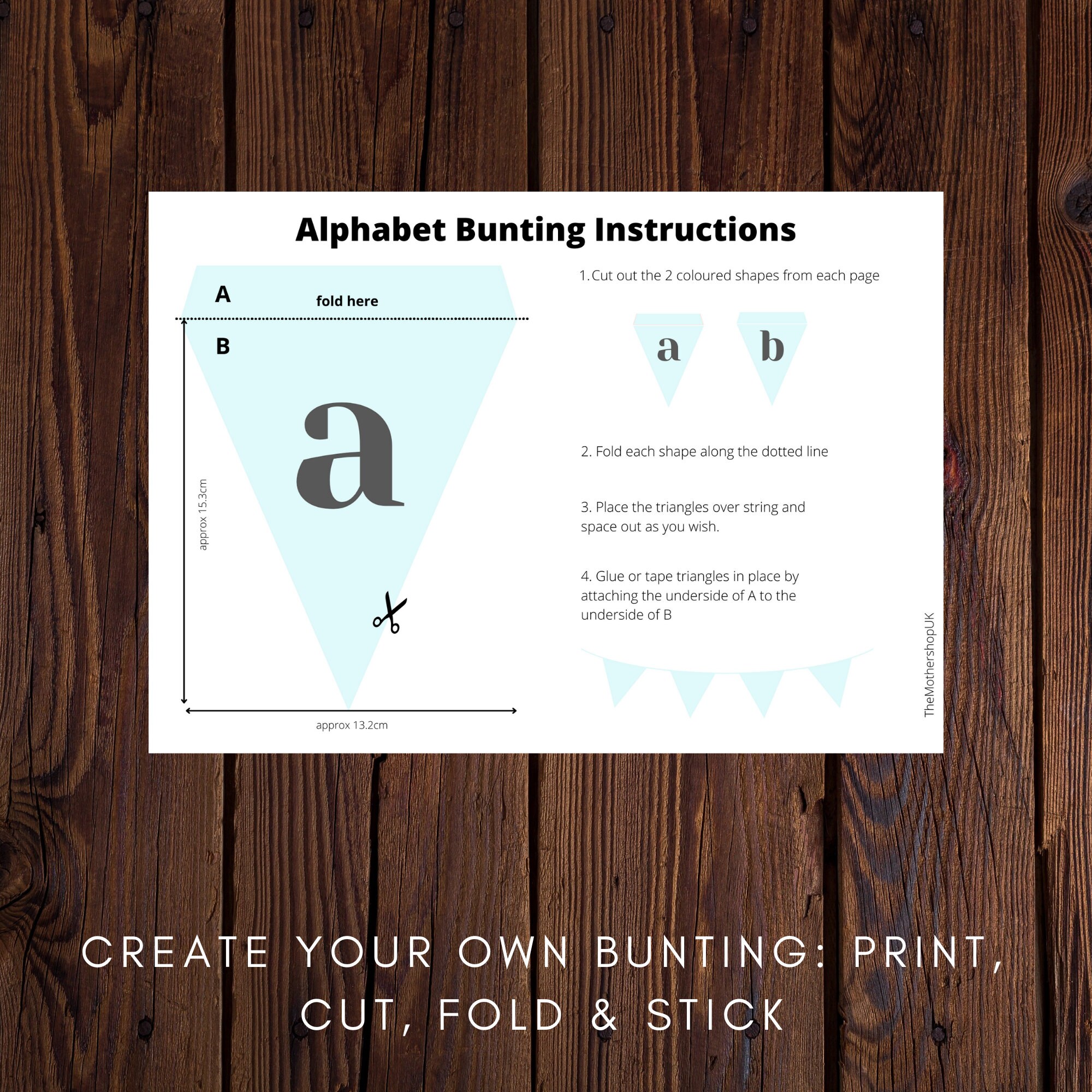 PRINTABLE Blue Alphabet Bunting, Digital Alphabet Banner, Bedroom ...