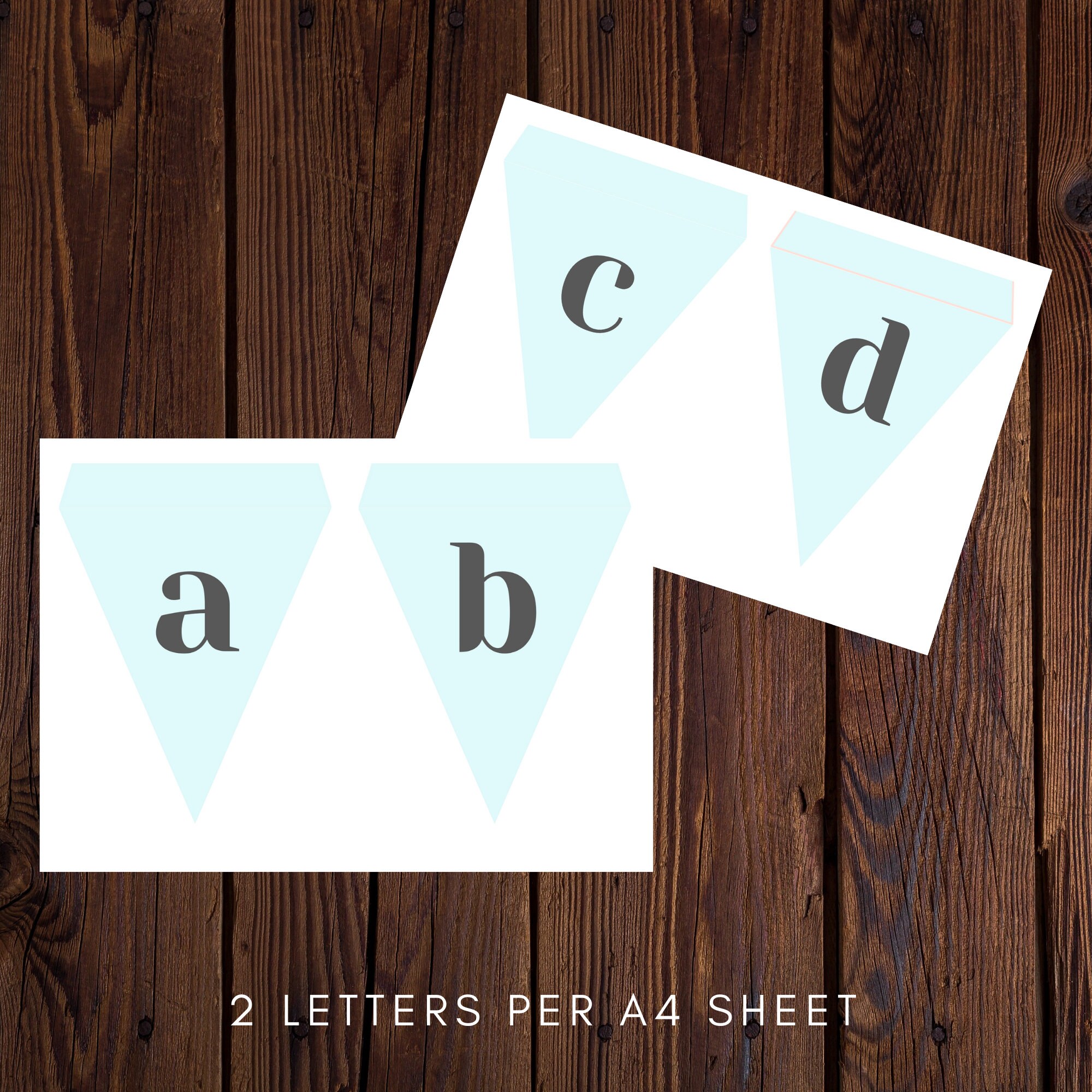 PRINTABLE Blue Alphabet Bunting, Digital Alphabet Banner, Bedroom ...