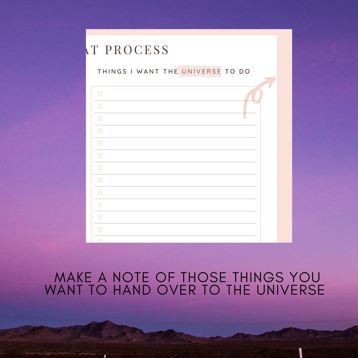 PRINTABLE Placemat Process Sheet, Attract Abundance, Raise Vibration ...