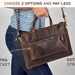 Leather Notebook Handle Bag Womens Gift Leather Laptop - Etsy