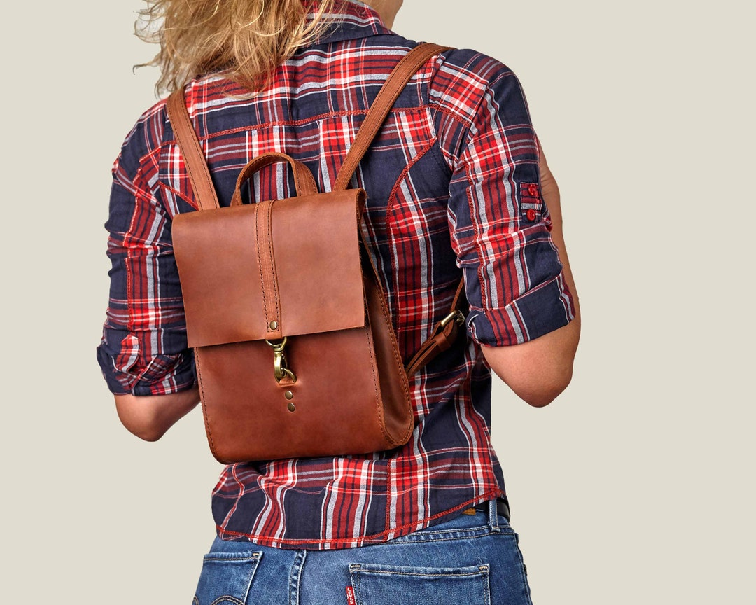 Womens Leather Haversack Leather Backpack for Women Mini - Etsy