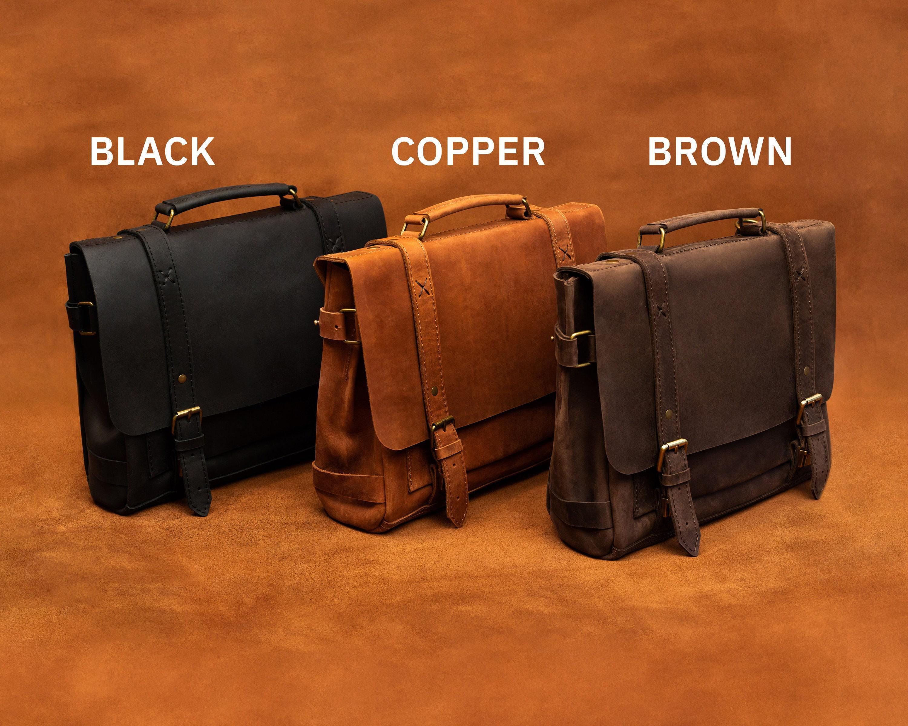 Mens Crossbody Bag, Leather Briefcase Father Day Mens Gift, Leather ...