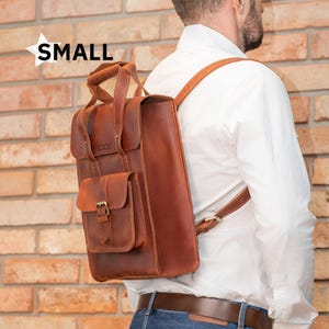 Casual Daypack, Best Man Gift, Mens Leather Rucksack, Work Bag Men, New ...