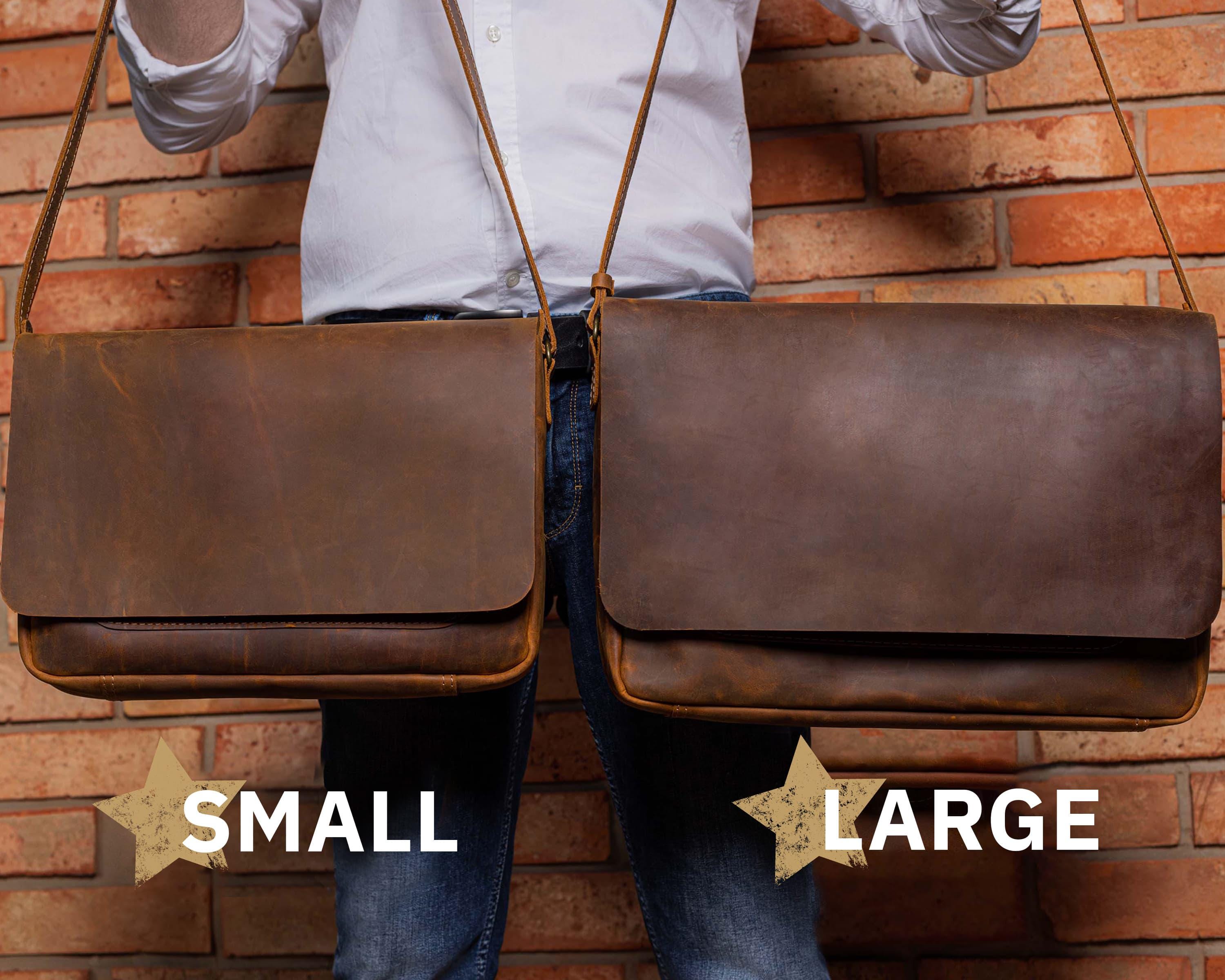 Mens Leather Satchel, Laptop Briefcase Gift, Mens Messenger Bag ...