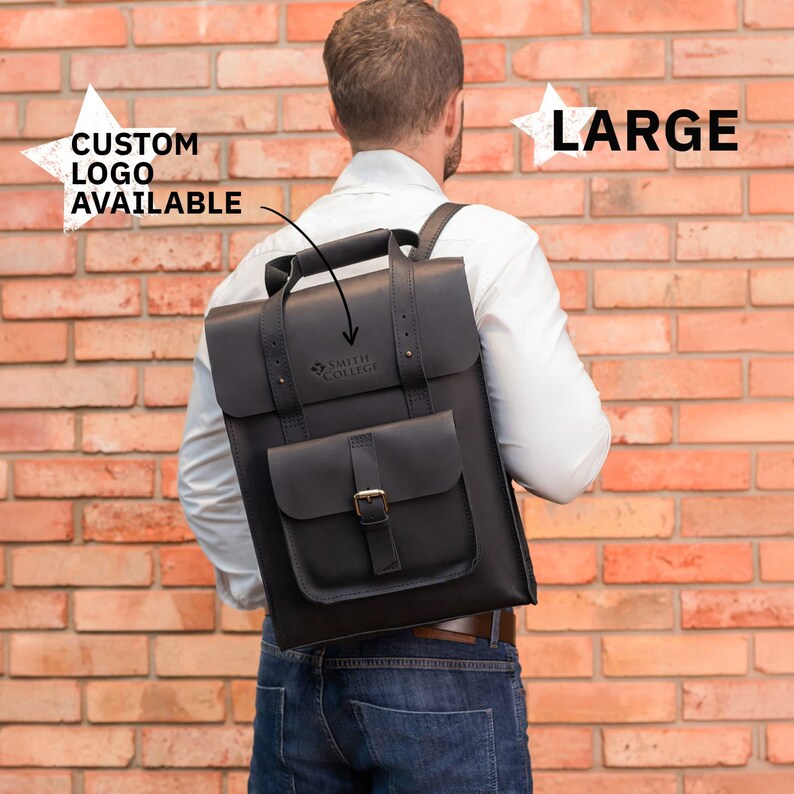 Casual Daypack, Best Man Gift, Mens Leather Rucksack, Work Bag Men, New ...