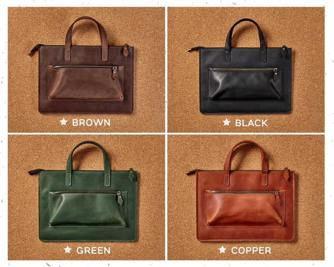 Office Laptop Briefcase Leather Laptop Bag Custom Christmas - Etsy