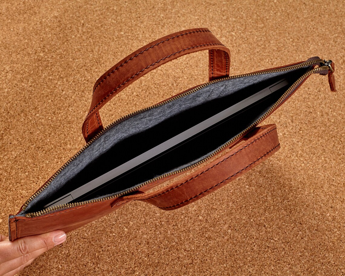 Office Laptop Briefcase Leather Laptop Bag Custom Christmas - Etsy