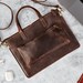 Leather Notebook Handle Bag Womens Gift Leather Laptop - Etsy