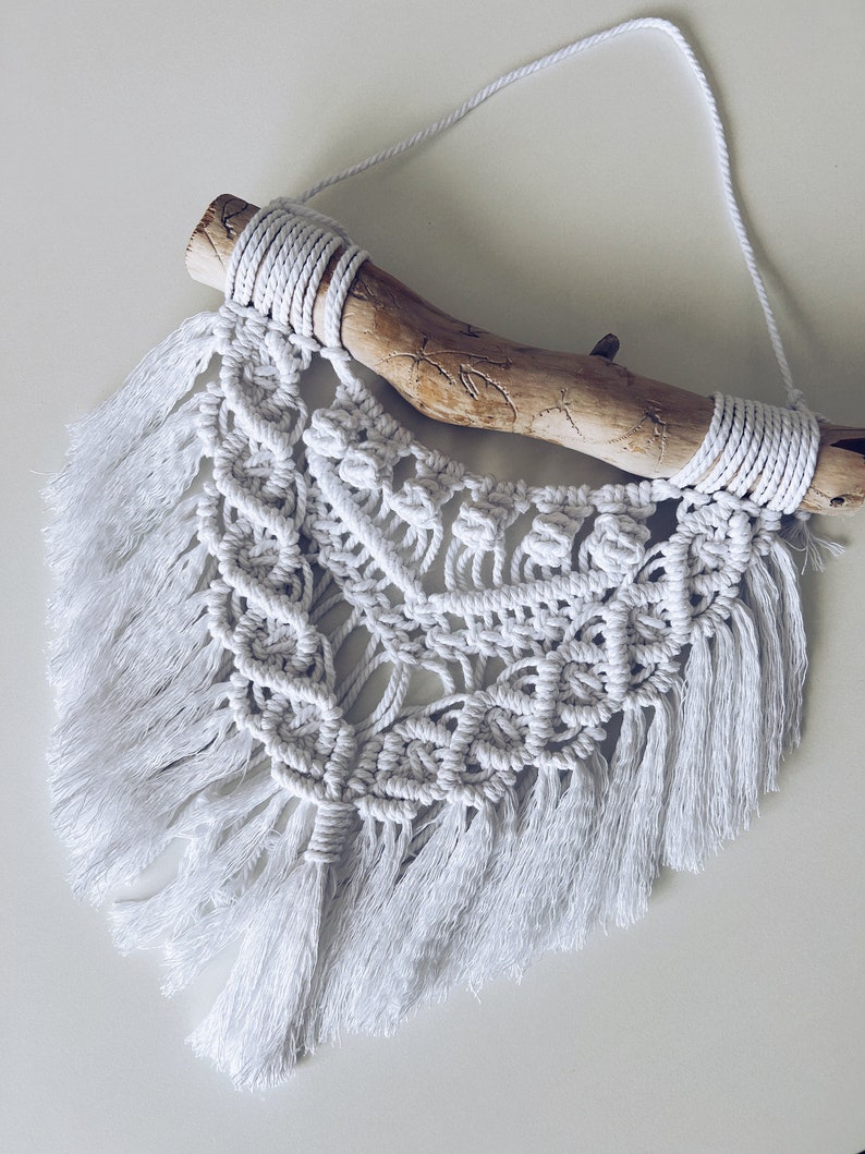 Macrame Wall Decor\ Macrame Wall Hanging\ Boho Decor\ White Wall Decor ...