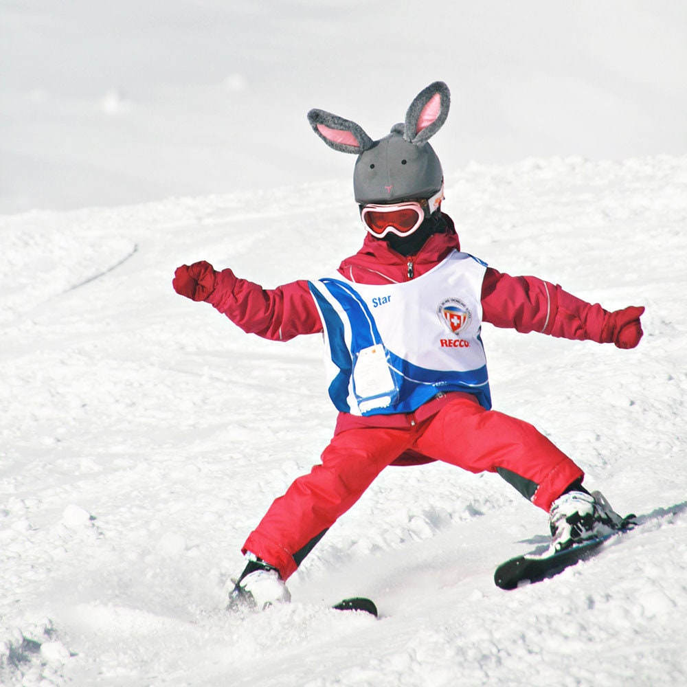 COOLCASC Rabbit Helmetcover. Funny Helmet Covering for Ski Helmets ...