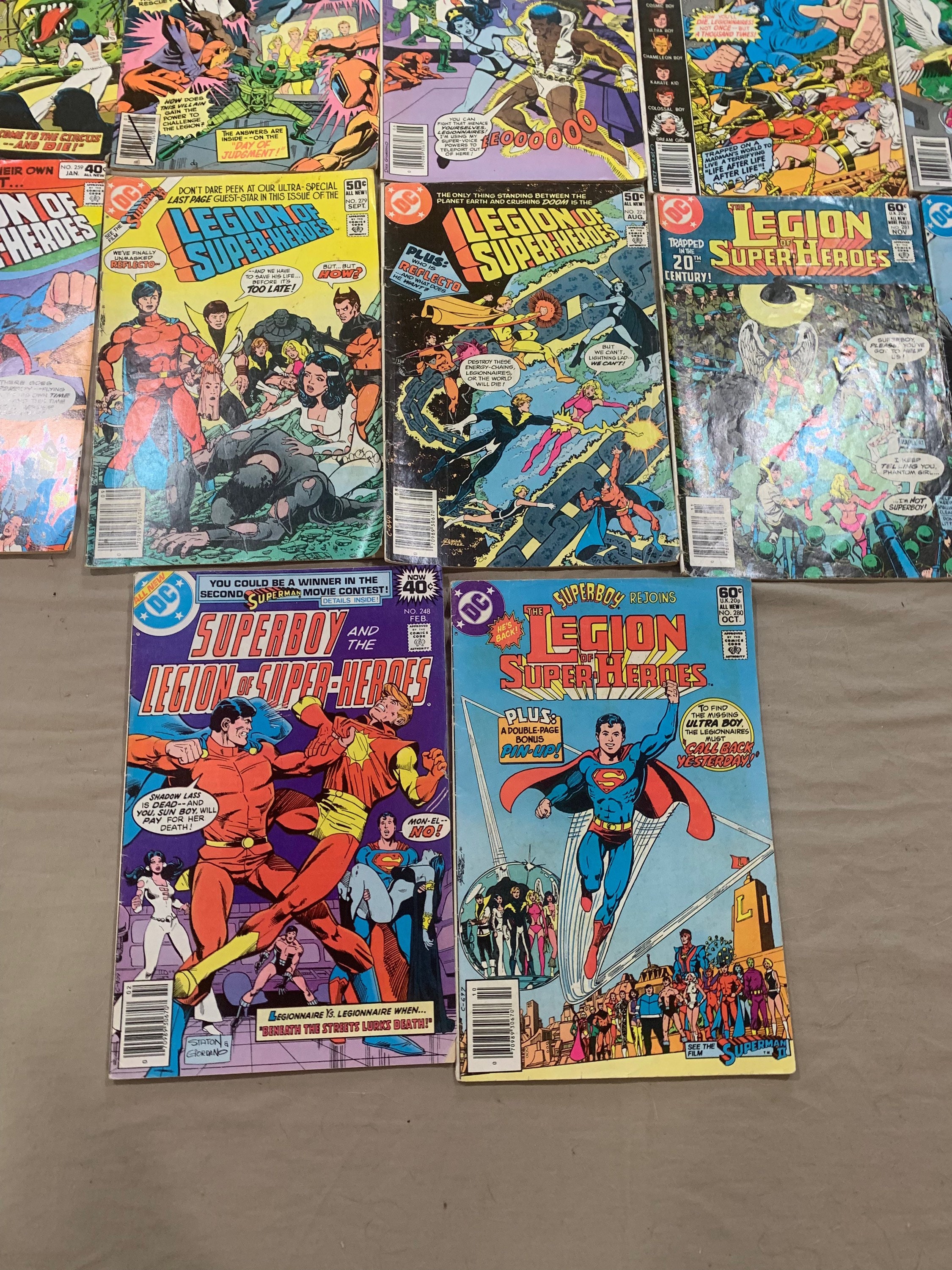 Lot of 22 Legion of Super Heroes Superboy, Red Dawn. Comic Books. 1975 ...