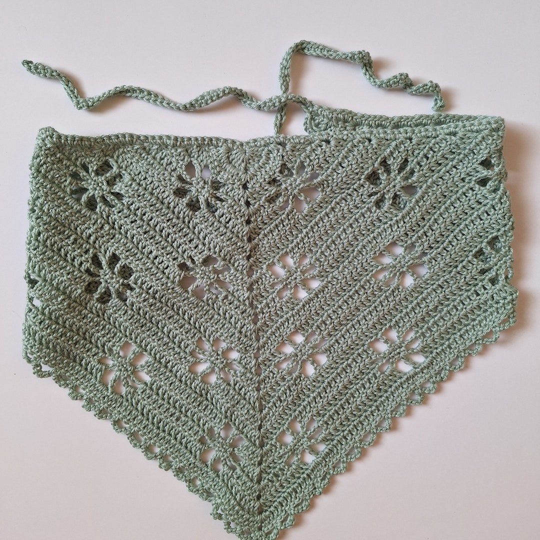 Crochet Triangle Bandana Headscarf Handmade Lace Hair Scarf Crochet ...