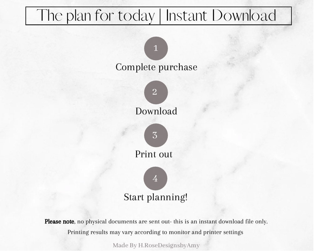 Printable Daily Planner Page, Daily Plan, Printable Diary, A4, A5 ...
