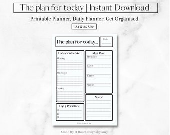 Printable Weekly Planner Page, Weekly Plan, Printable Diary, A4, A5 ...