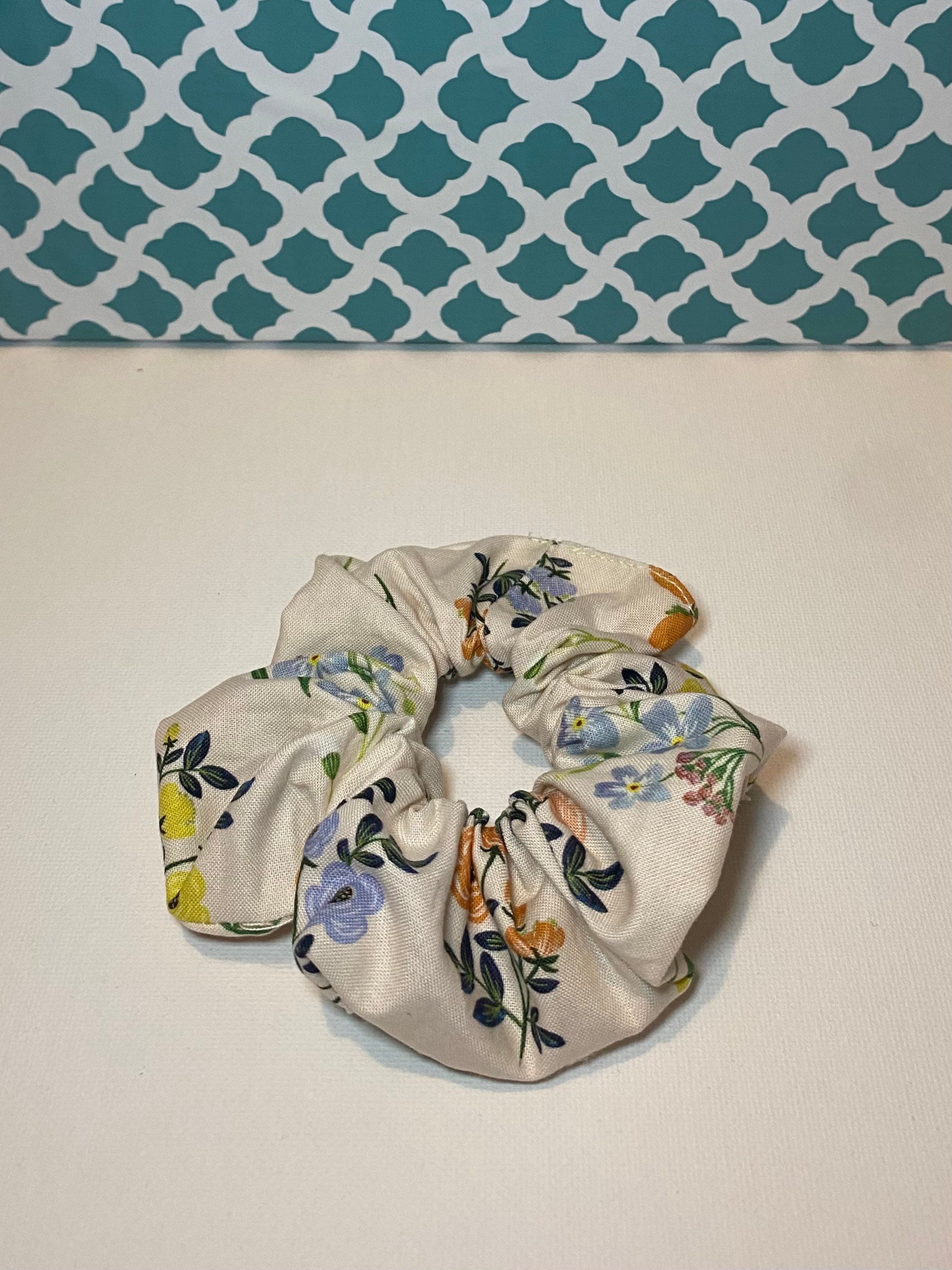 Large Cotton Print Scrunchies - Etsy