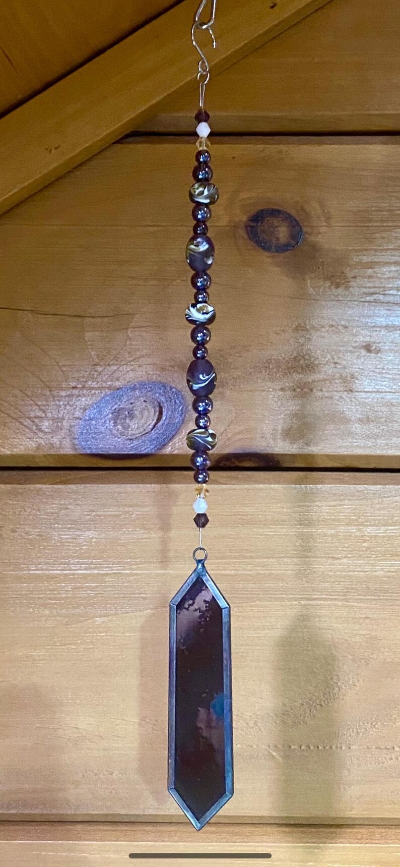 Plum Colored Stained Glass Suncatcher - Etsy