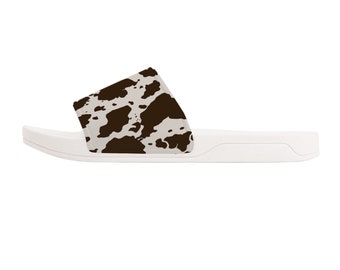 Cow Print Slide on Sandals - Etsy