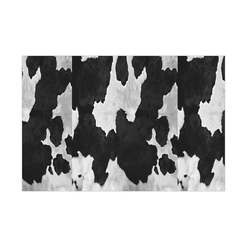 Black and White Cow Print Gift Wrap|western Wrapping Paper - Etsy