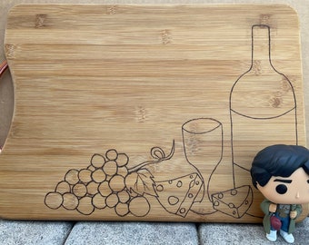 Mini Bamboo Charcuterie Board Pyrography / Wood Burning - Etsy