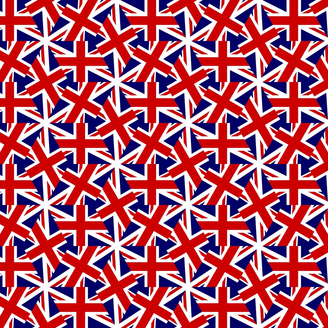 Union Jack Digital Paper / London Paper / British Flag, Red, White ...