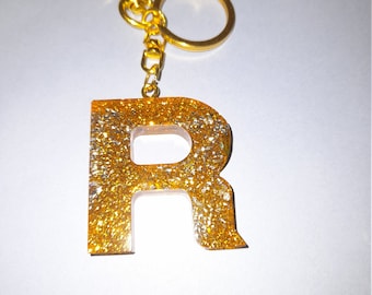Resin R Keyring - Etsy