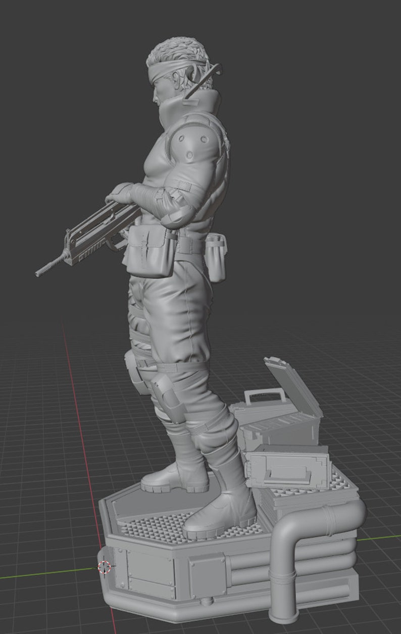 MGS1 Metal Gear Solid Snake STL 3D Print Figure Statue Model - Etsy ...