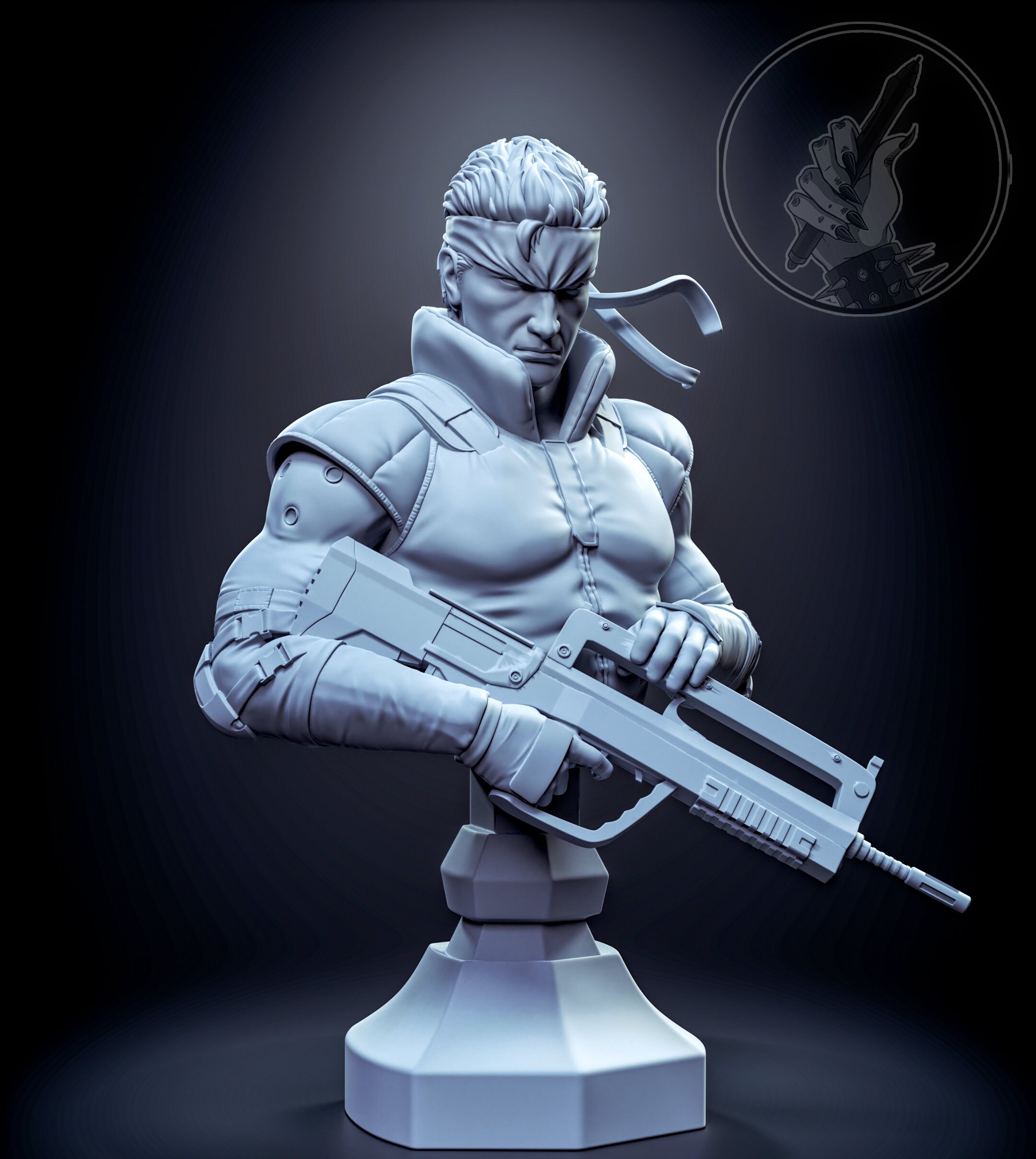 MGS1 Metal Gear Solid Snake STL 3D Print Figure Statue Model - Etsy ...