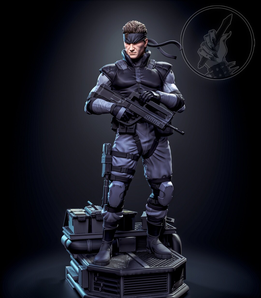 MGS1 Metal Gear Solid Snake STL 3D Print Figure Statue Model - Etsy ...