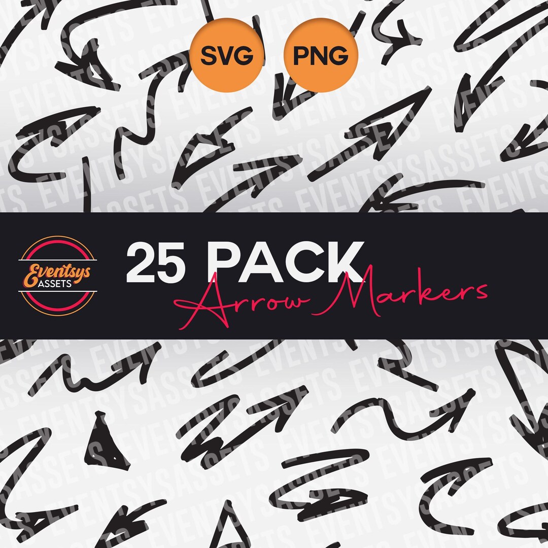 Arrow Marker Svg Bundle, Arrow Svg, Arrow Scribble Svg, Arrow Png ...