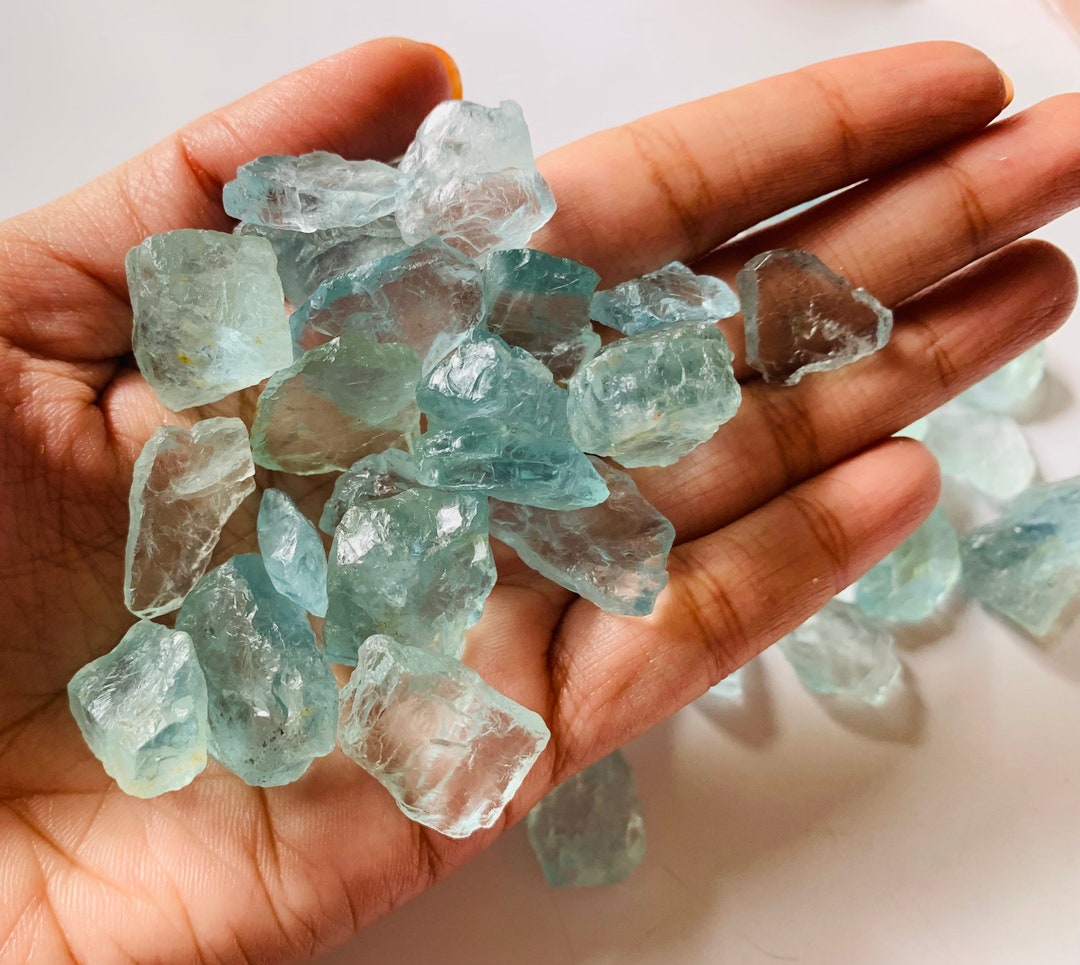 AAA+ Raw Aquamarine Crystal | Genuine Loose Gemstone (14 to 24 MM) - Etsy